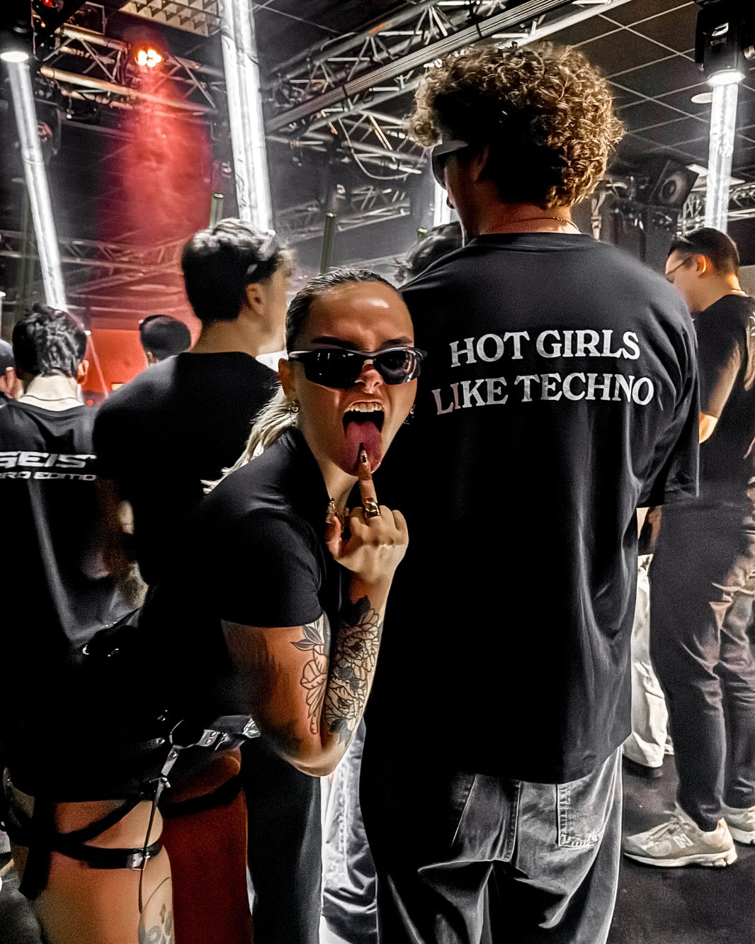 Original Hot Girls Like Techno Tee - Premium Black Top | Feral – FERAL ...